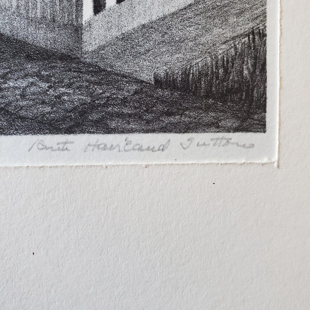 Ruth Haviland Sutton Engraving of Lower Main Street on Nantucket, circa ...